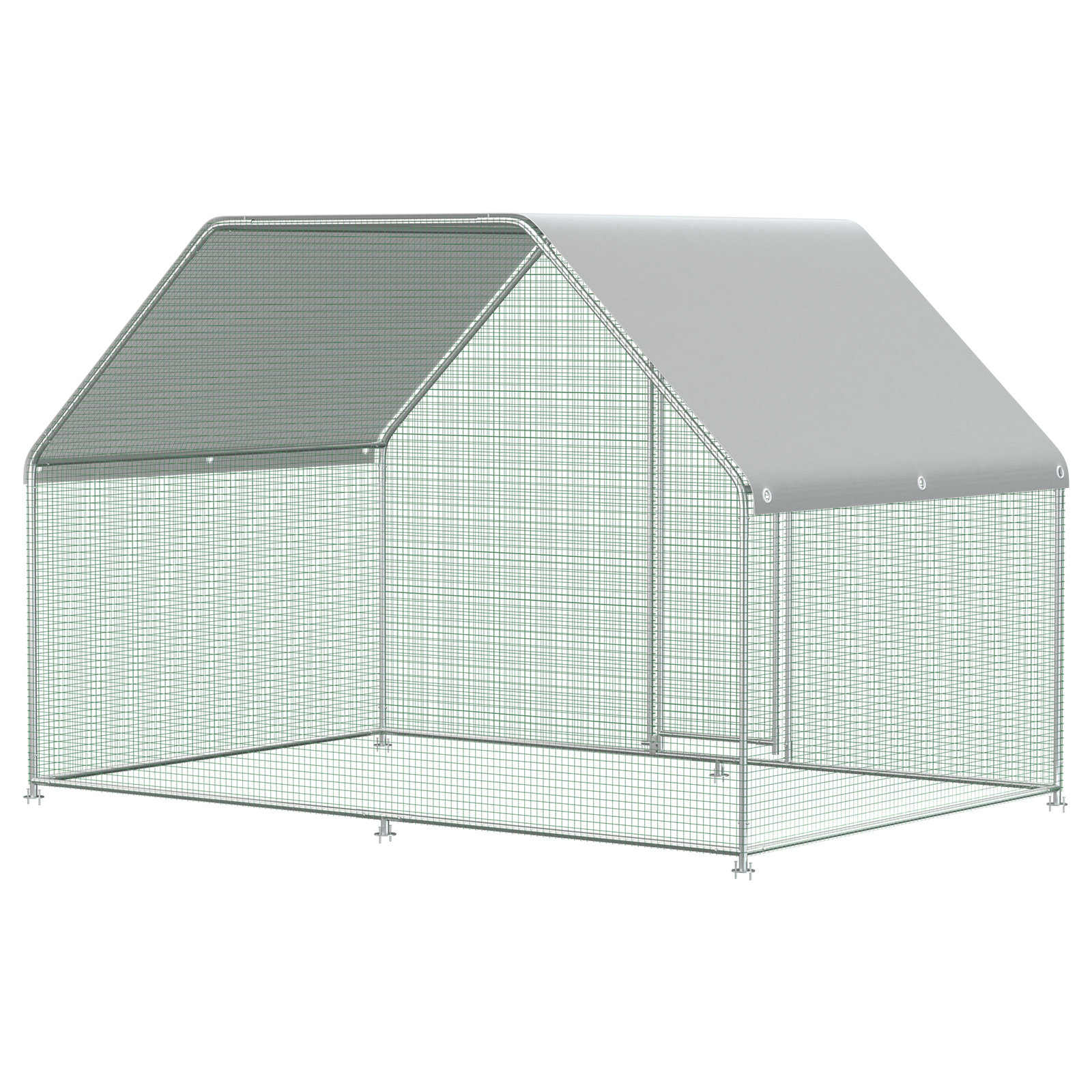 VEVOR Large Metal Chicken Coop with Run, Walkin Chicken Run - Wayfair ...