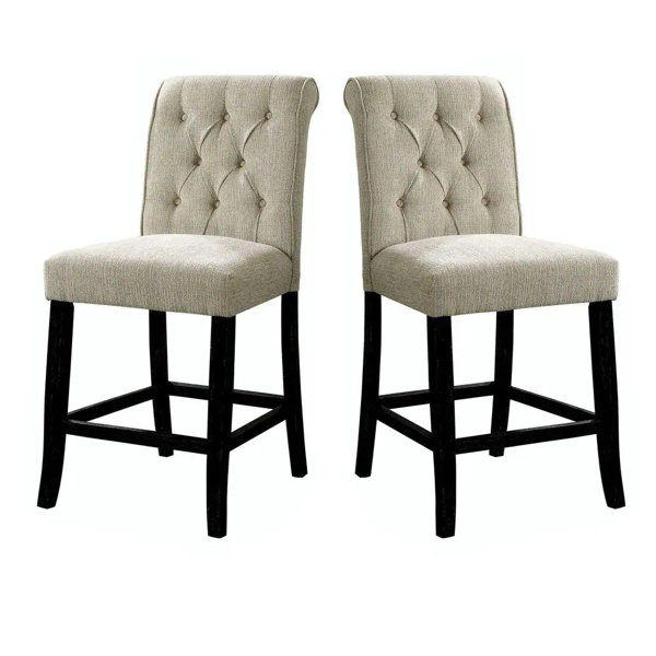 Wildon Home® Dinuli Solid Wood 25.5'' Short Counter Stool | Wayfair