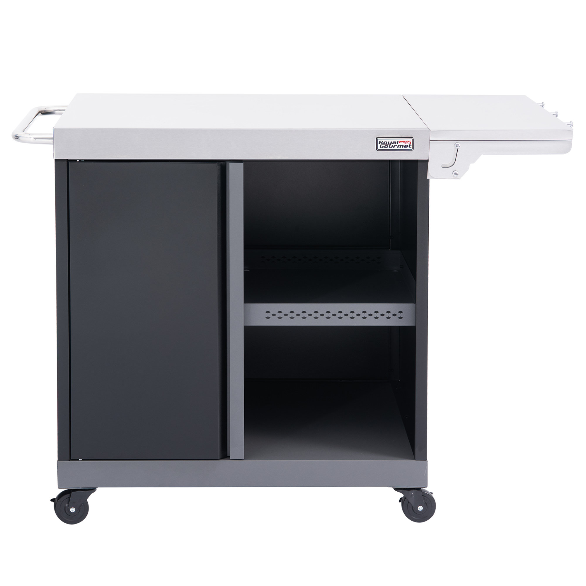 Royal Gourmet Movable Kitchen Island Cart with Stainless Steel ...