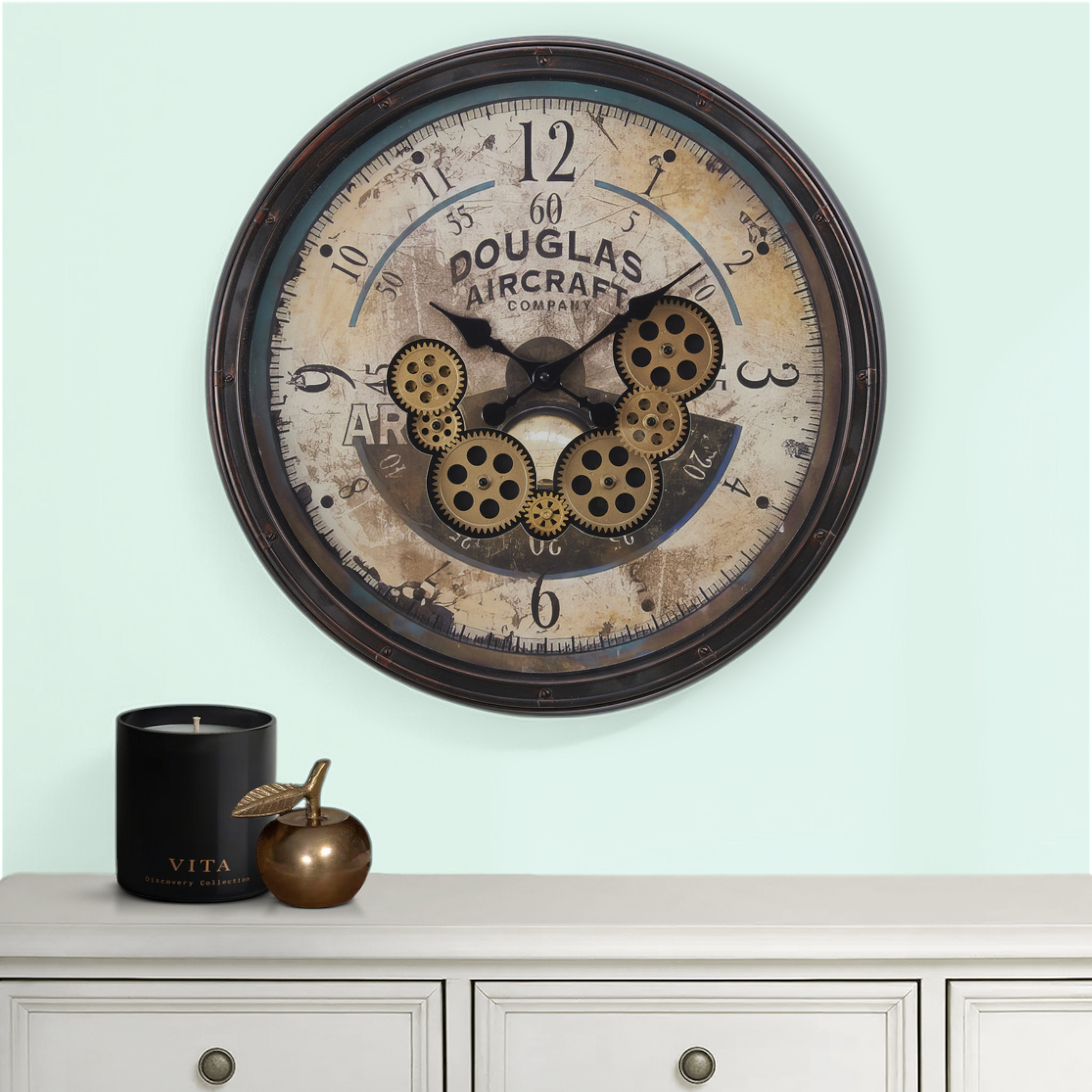 Trent Austin Design® Matteo Transitional Round Gear Mechanism Wall ...