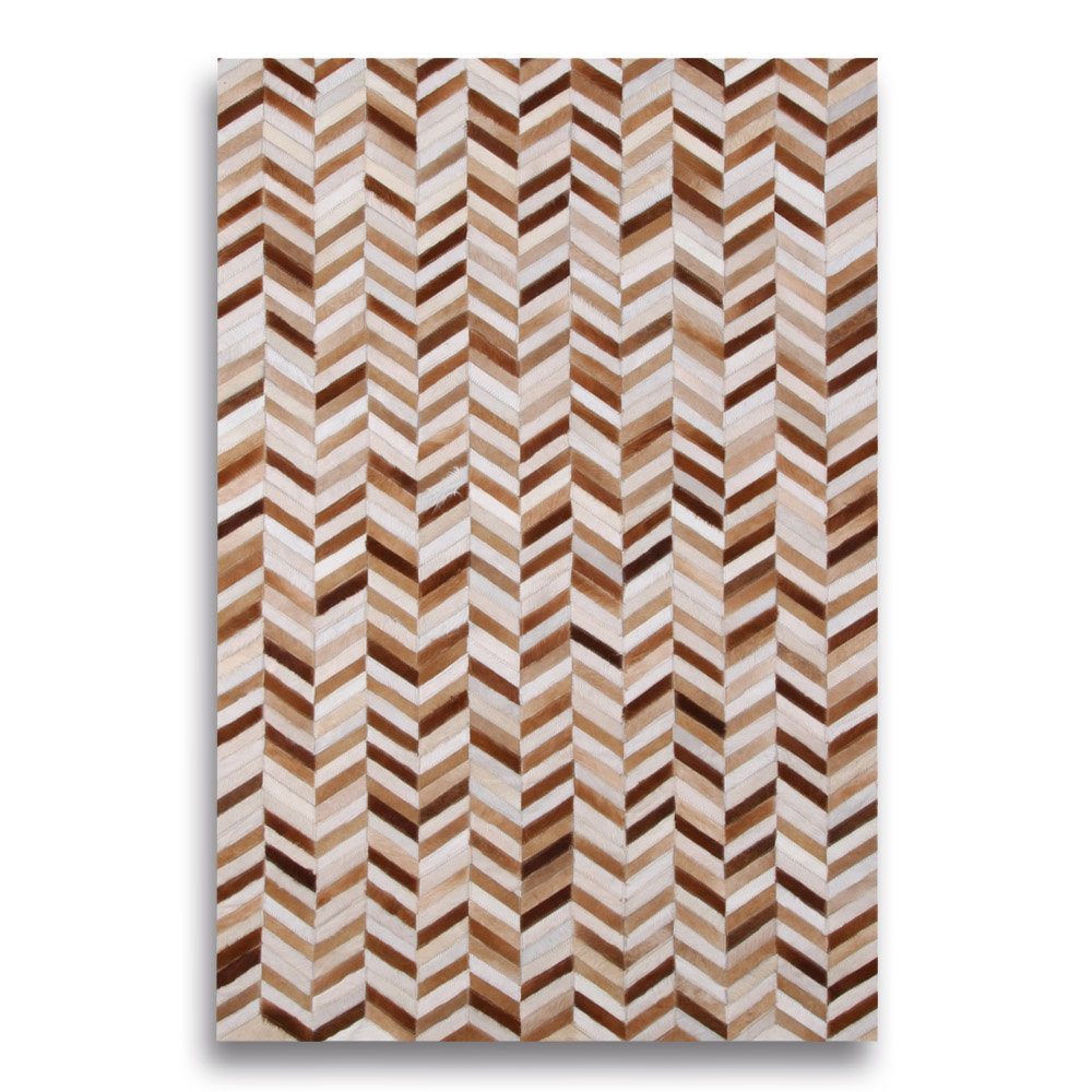 Corrigan Studio Yohan CHEVRON RUG BEIGE - CARAMEL - WHITE Patchwork ...