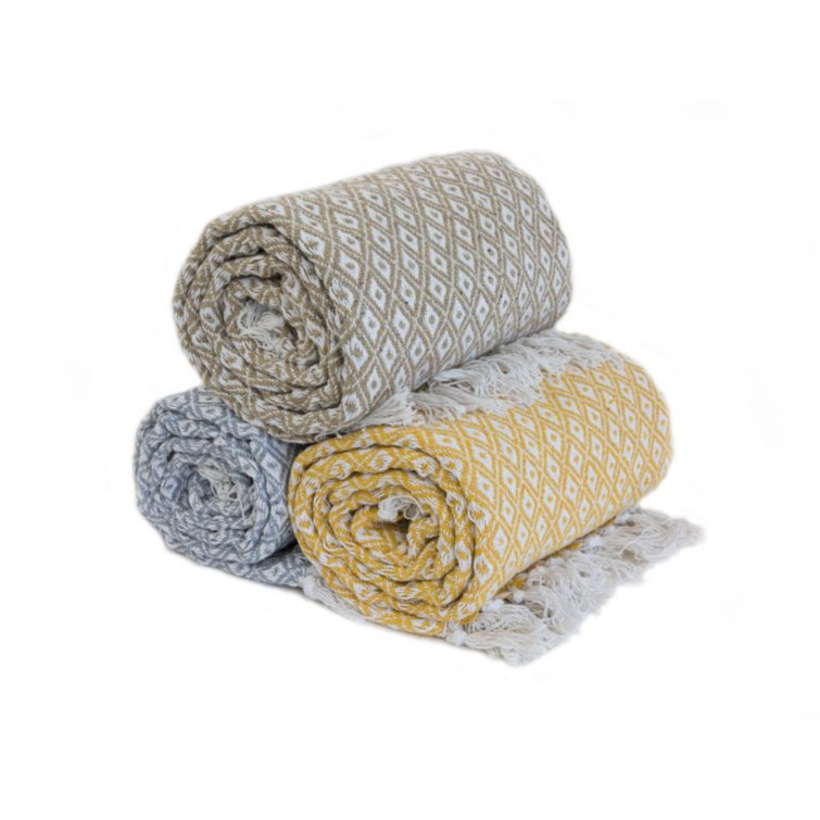 Bloomsbury Market Geometric Cotton Throws | Wayfair.co.uk