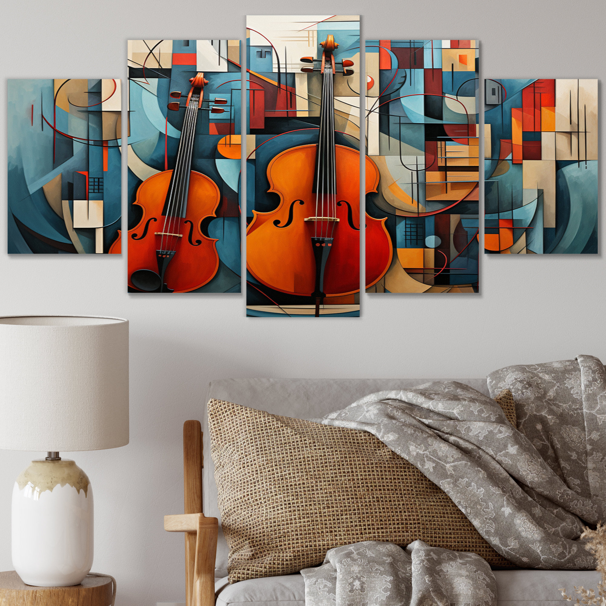 Winston Porter Cubism Music Forms I - Cubism Canvas Art Print - 5 ...