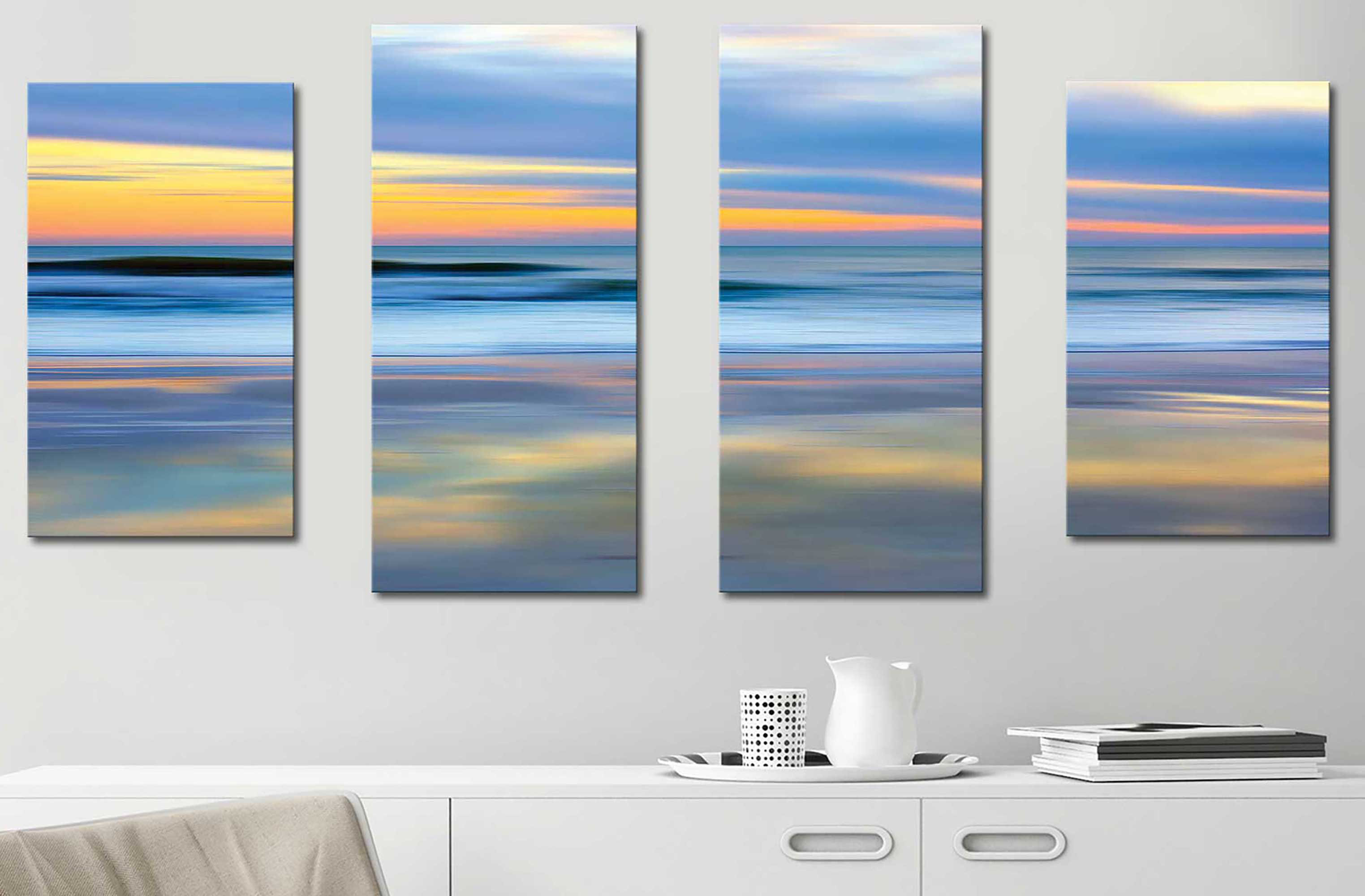 Rosecliff Heights "Pastel Sunset" 4 Piece Print On Canvas - Wayfair Canada