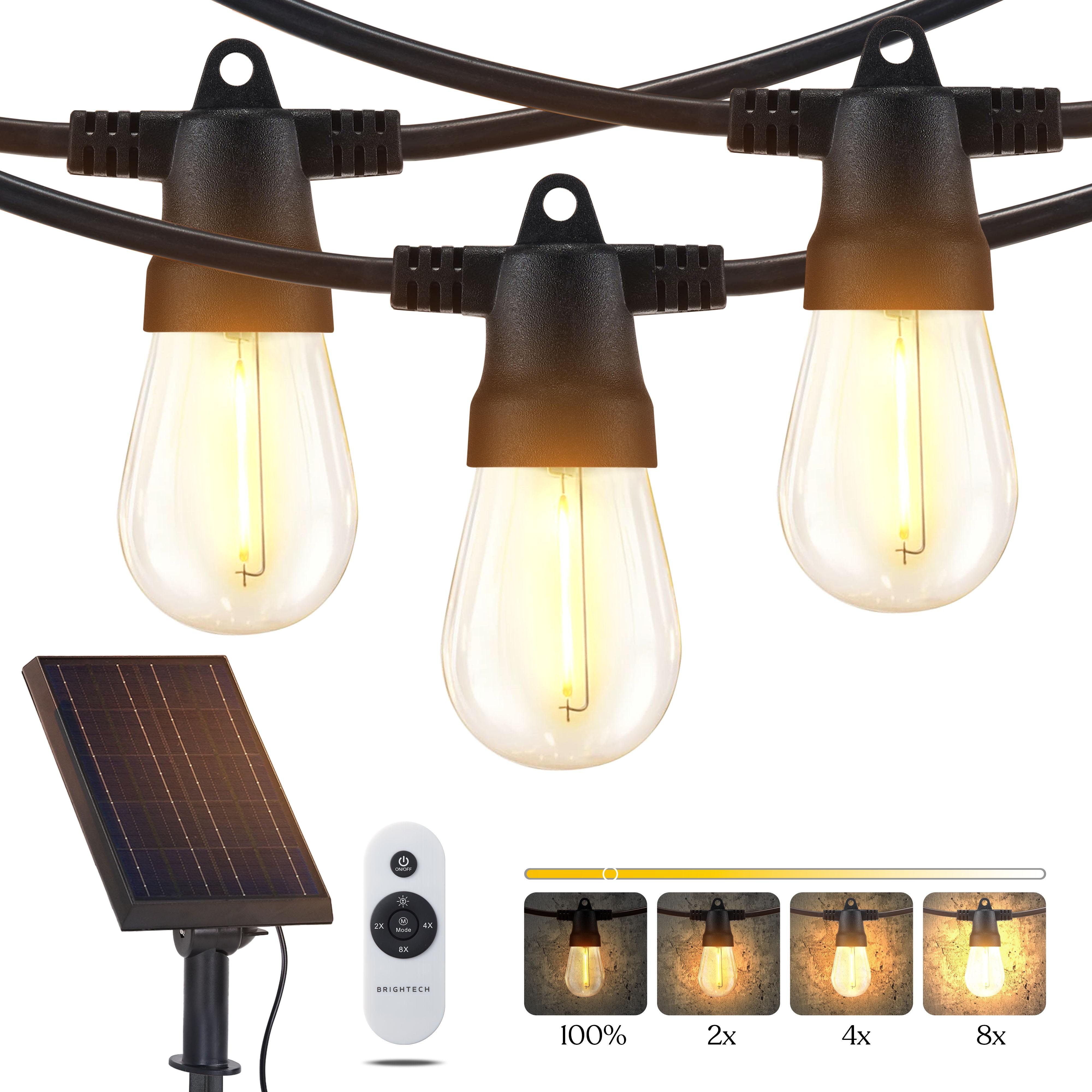 Brightech Ambience Pro Solar String Lights - Super Bright 27Ft Remote ...