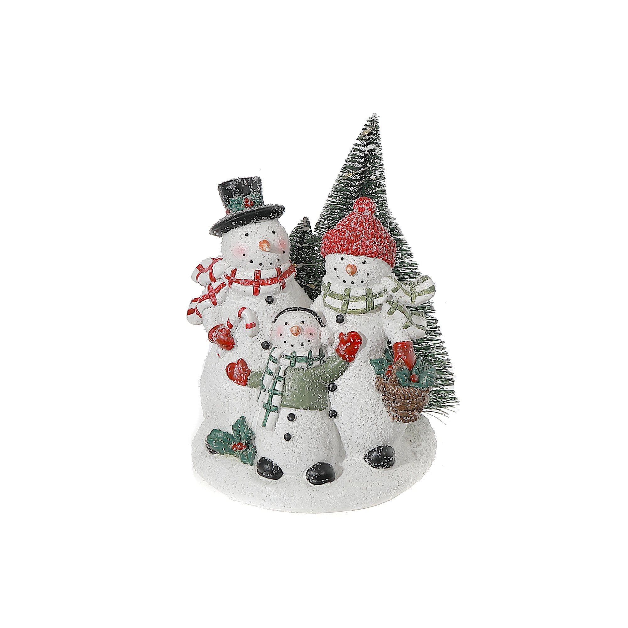 Alcott Hill® Led Resin Triple Snowman Decor | Wayfair