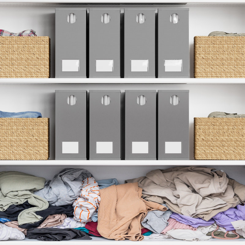 SpaceAid 8-Pack Bed Sheet Organizers and Storage, Foldable Linen Closet ...