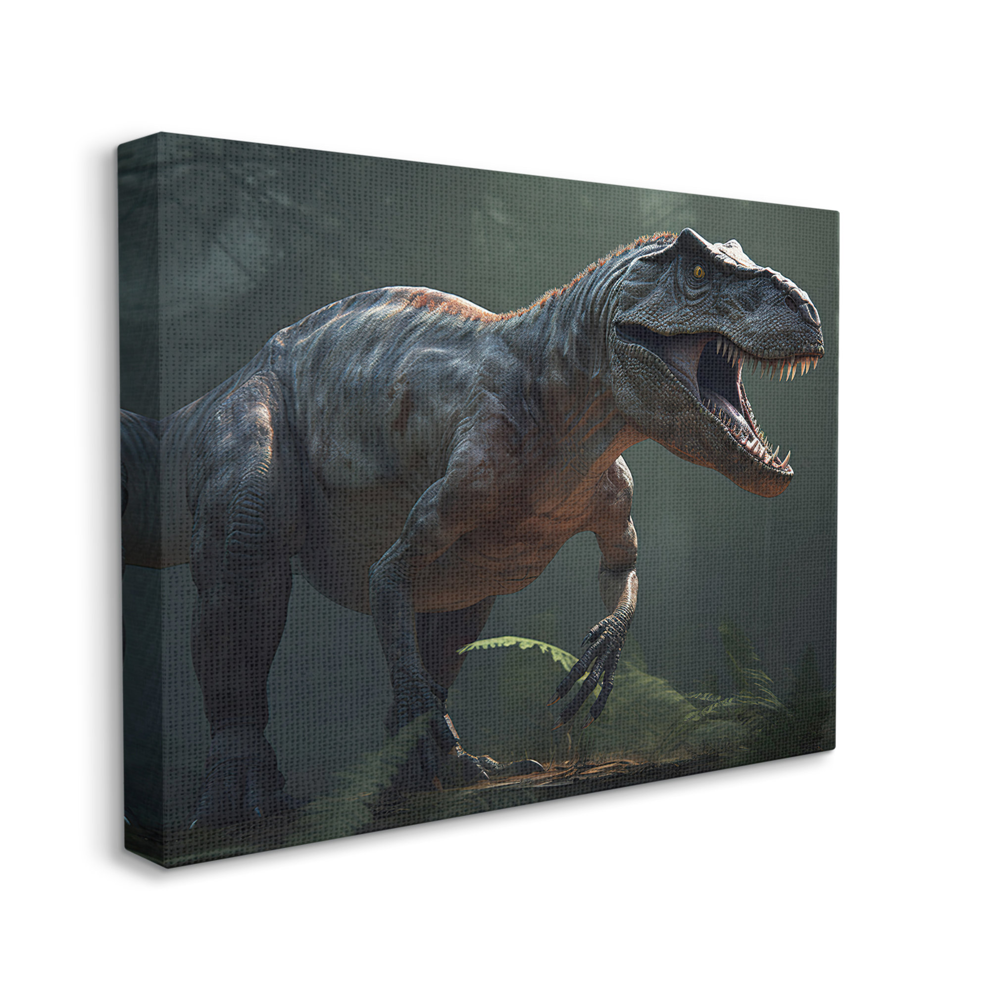 Trinx Latitude Run® Detailed T-Rex Portrait Canvas Wall Art Design By ...