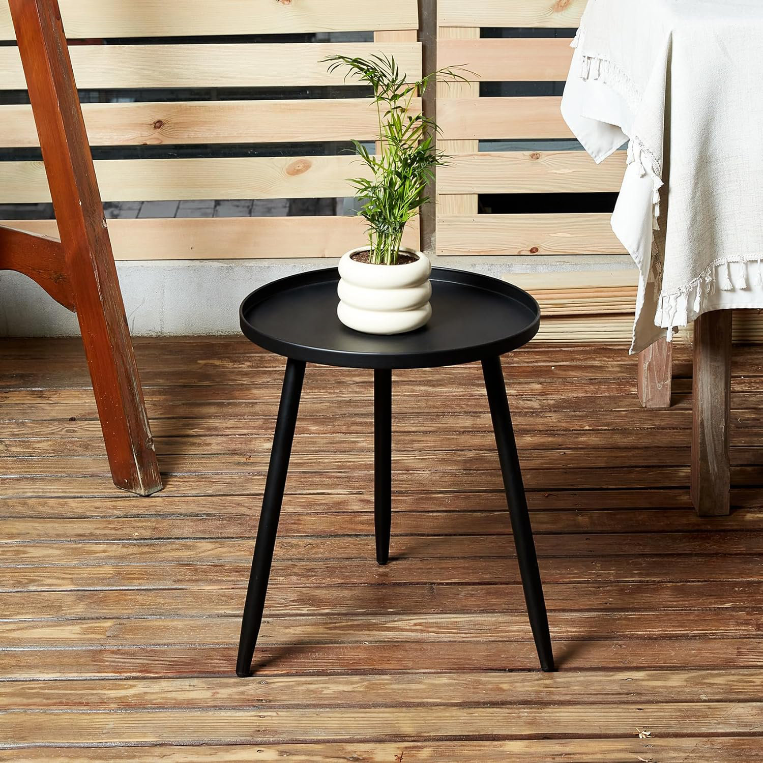 George Oliver Decent End/Side Tables - Small Round Accent Table, Metal ...