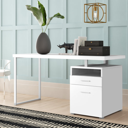 Latitude Run® Kornegay Computer Desk, Home Office, Laptop, Left, Right ...