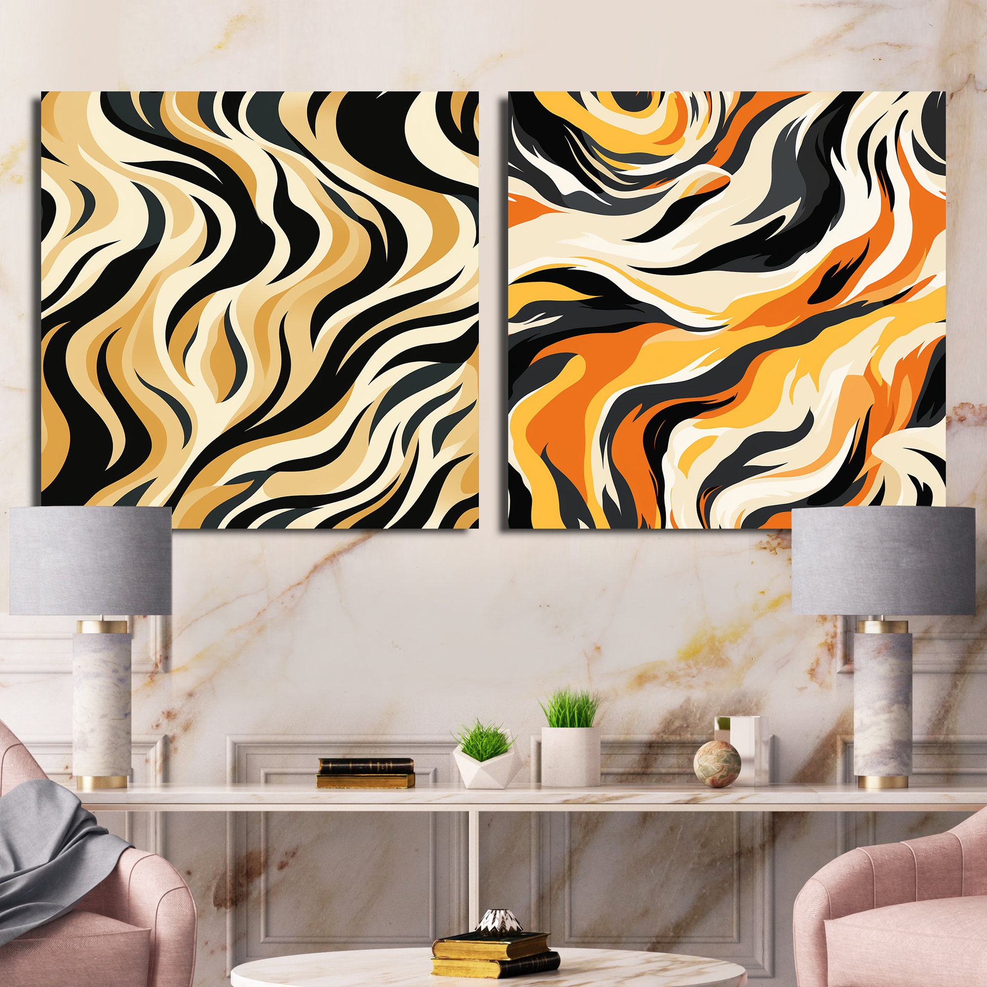 Wrought Studio™ Black And Beige Urban Zebra Fusion - Animals Zebra ...