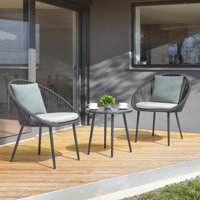 Metal Small Patio Bistro Sets You'll Love | Wayfair