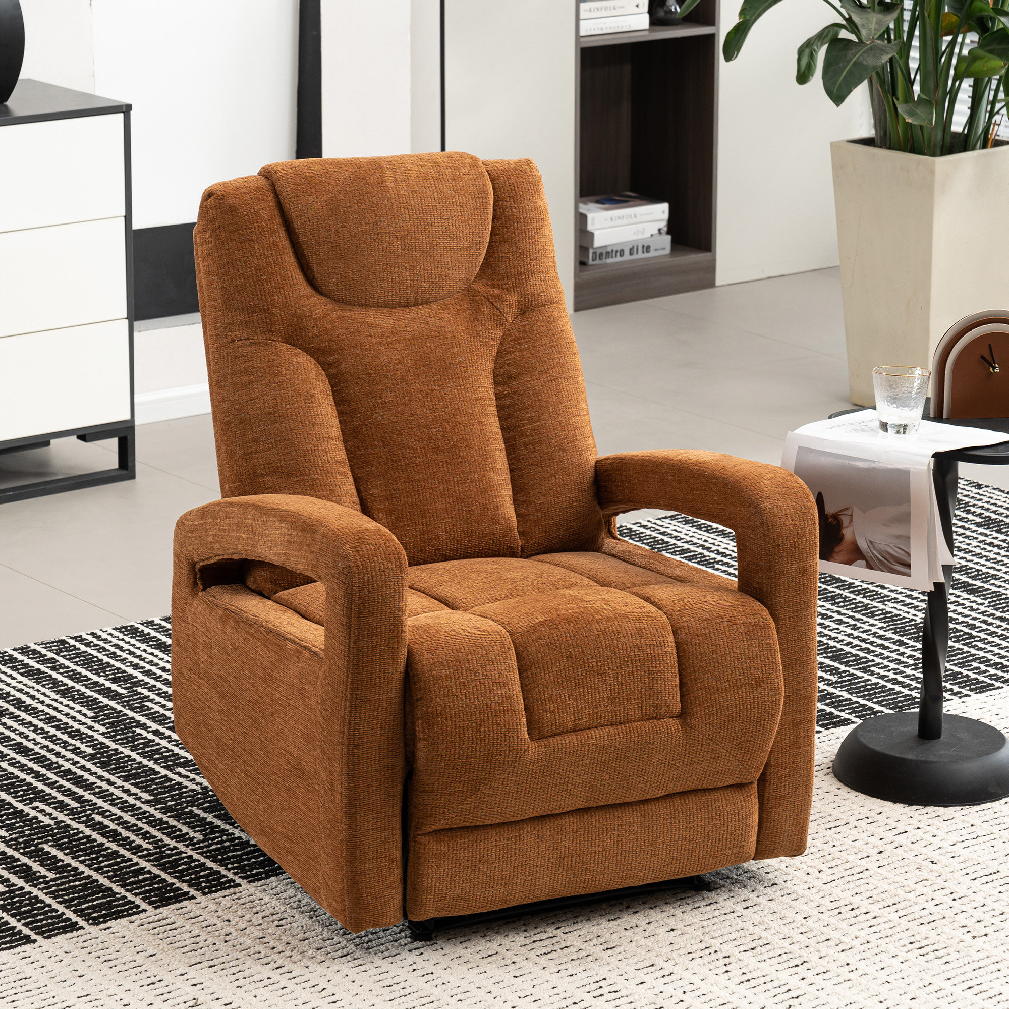 Ebern Designs Berdean Upholstered Pushback Manual Recliner | Wayfair