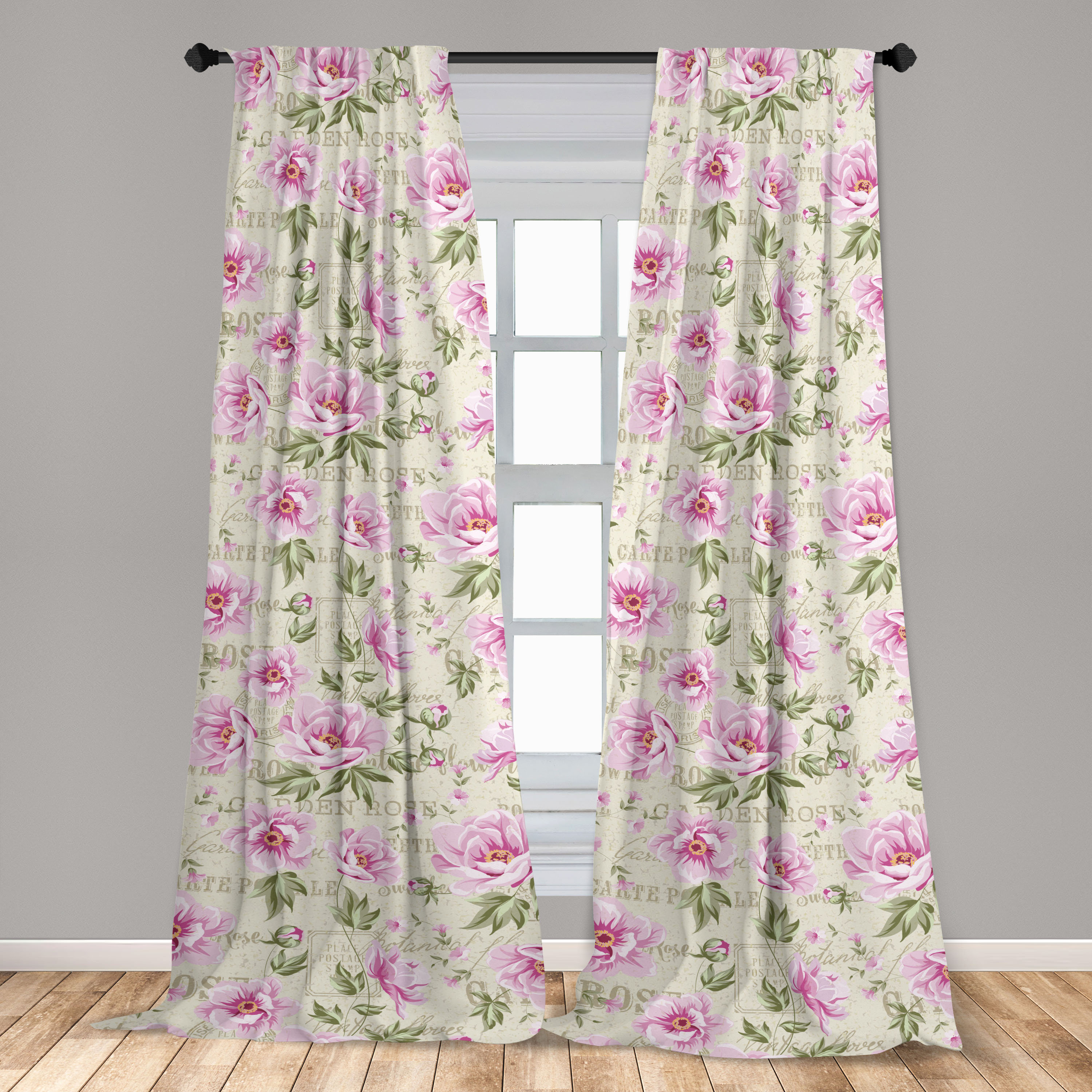 Ambesonne Microfiber Semi-Sheer Sliding Panel Pair | Wayfair