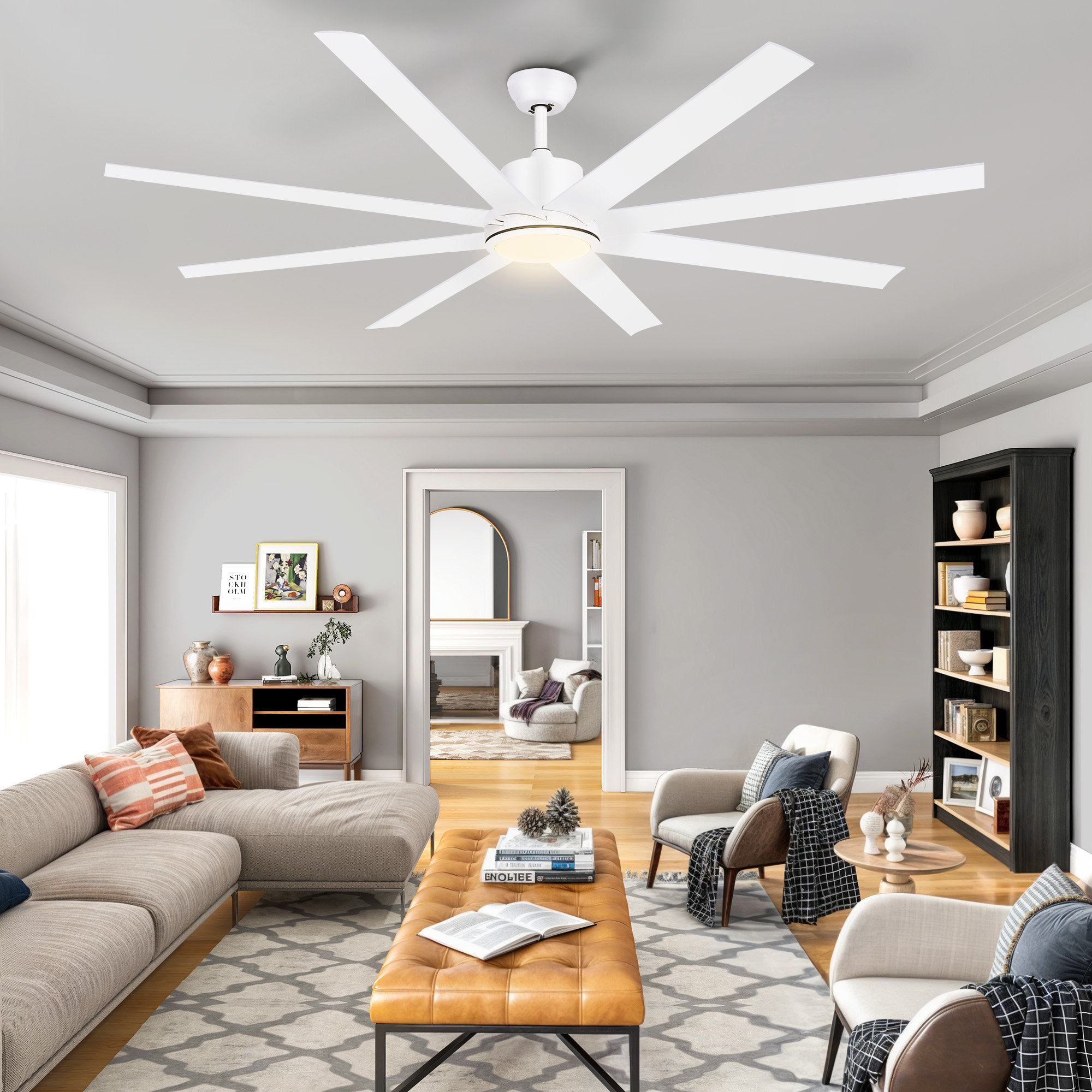 Wrought Studio™ 72'' Ceiling Fans with Lights and Remote Control for ...