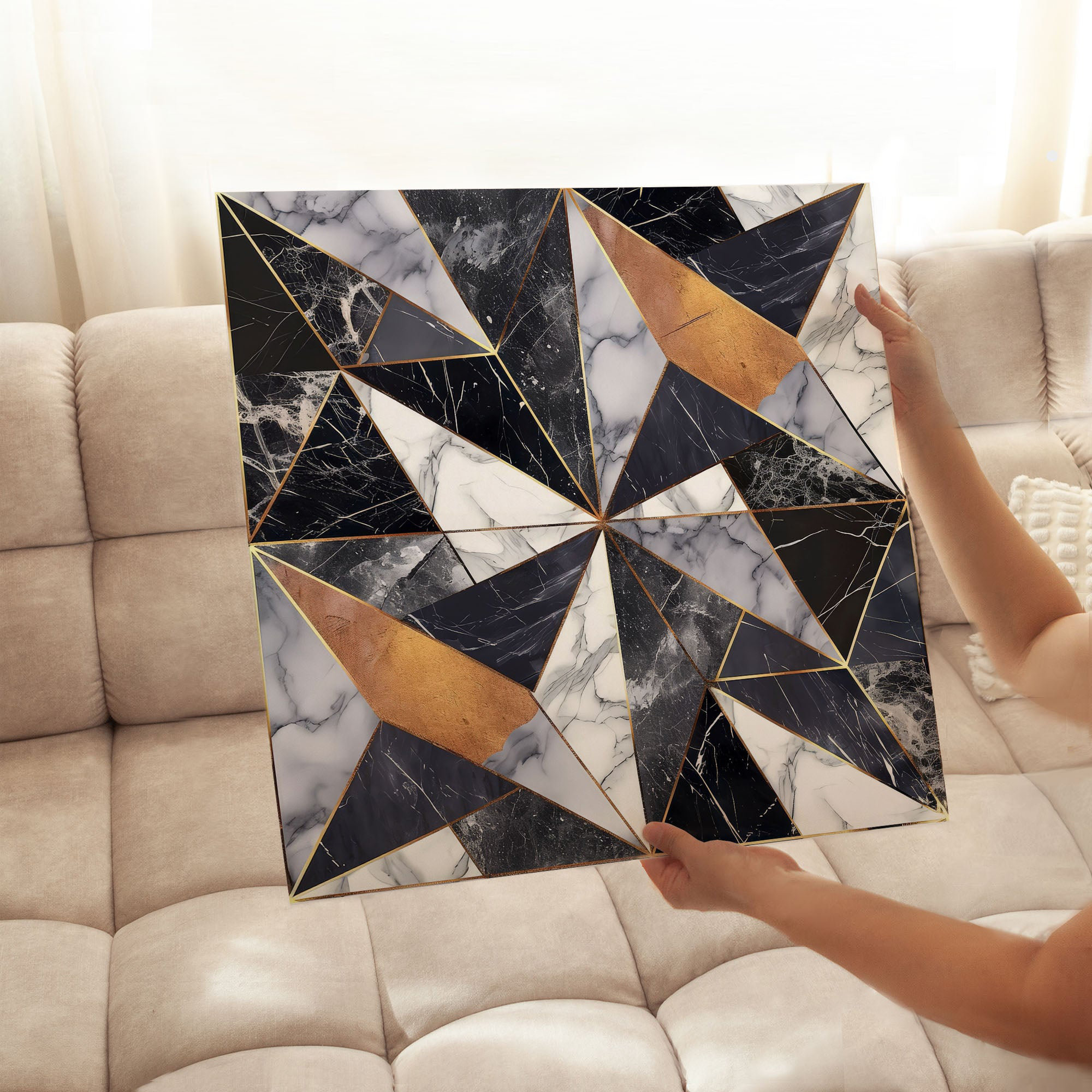 Wrought Studio™ Abstract Geode Shapes VII Modern Unframed Art Print | Wayfair