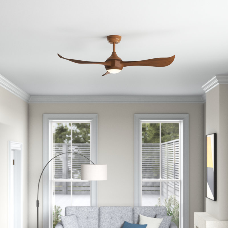 Wade Logan Ventilateur de plafond à hélice à 3 pales 52 po Anessia avec ...