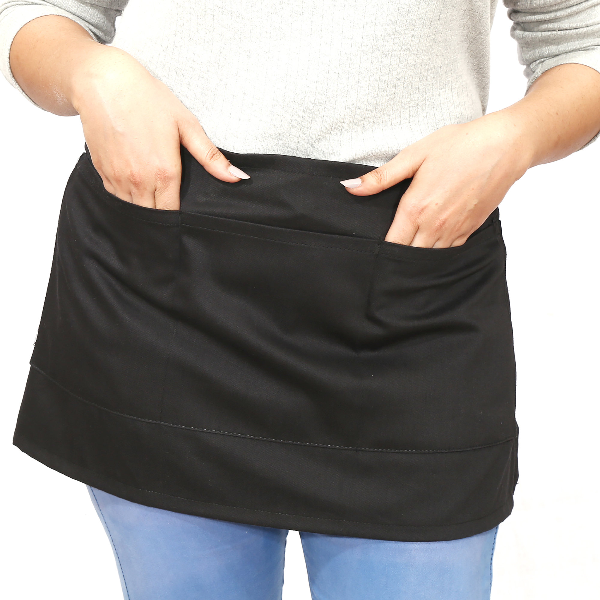 Ruvanti Server Aprons with 3 Pocket Waist Aprons, Long Waist Strap ...