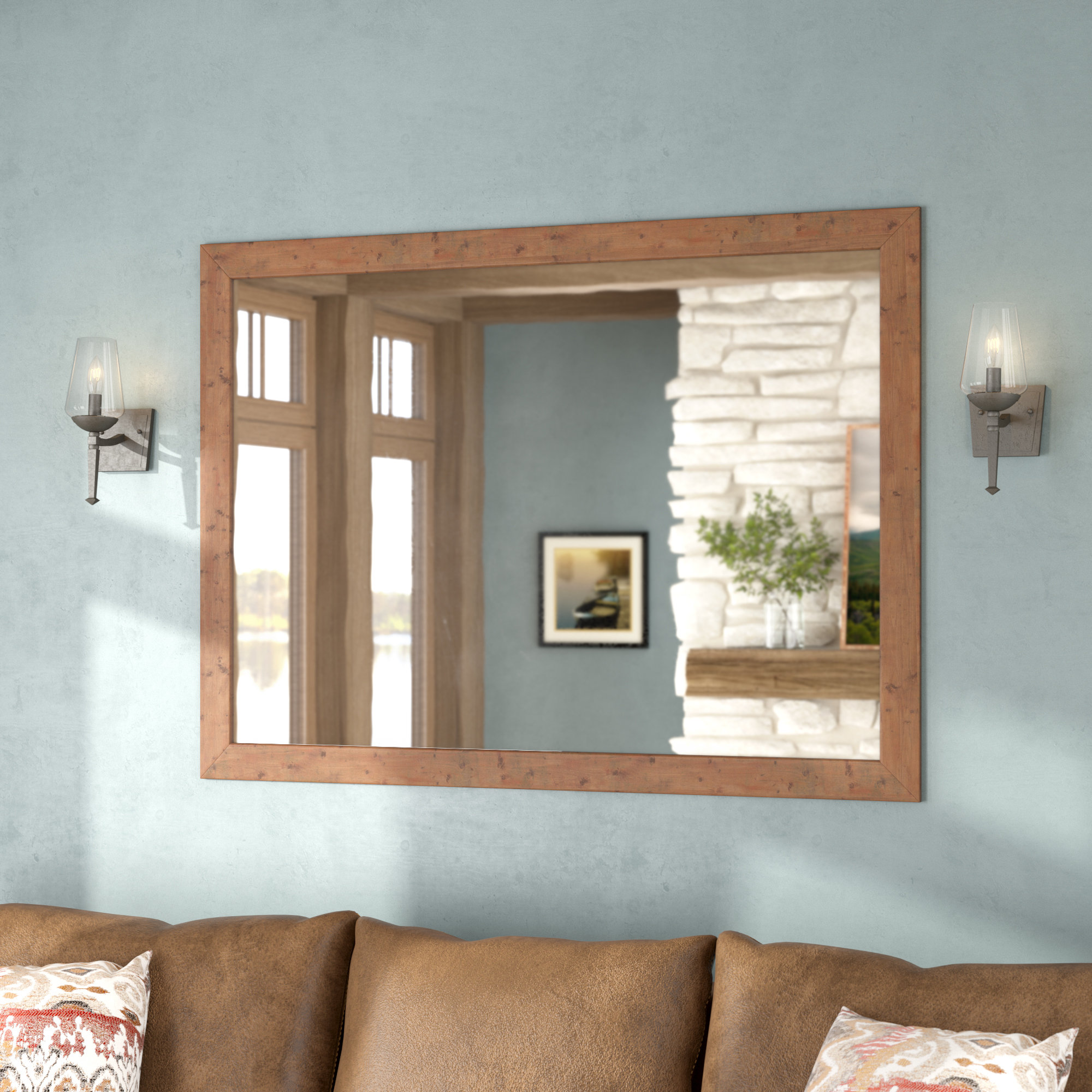 Birch Lane™ Alwyn Farmhouse / Country Rustic Accent Mirror & Reviews ...