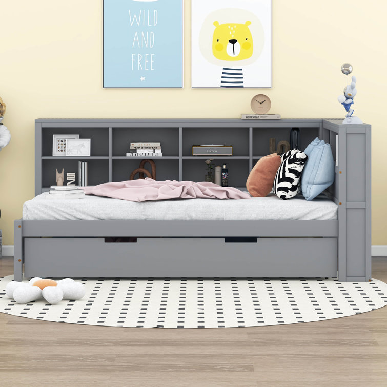 Latitude Run® Jereth Wooden Twin Size Daybed With Twin Size Trundle ...