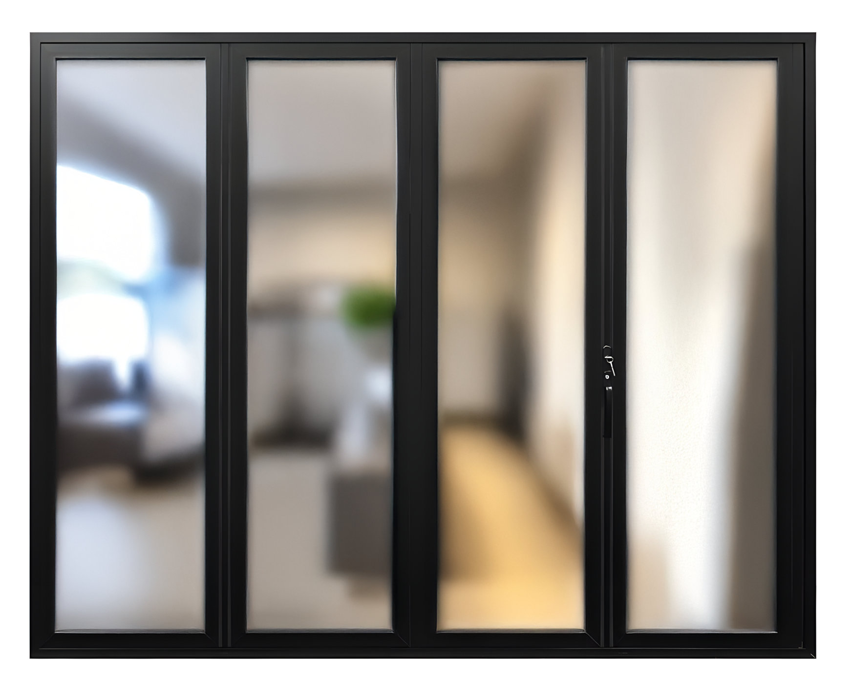 Foreverdoors 4 Panel, Folded Out, Folding Patio Door, Aluminum Folding ...