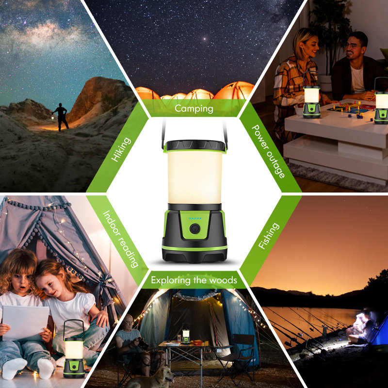 FASLOOK 12'' LED Camping Lantern Rechargeable Flashlight for Hurricane ...