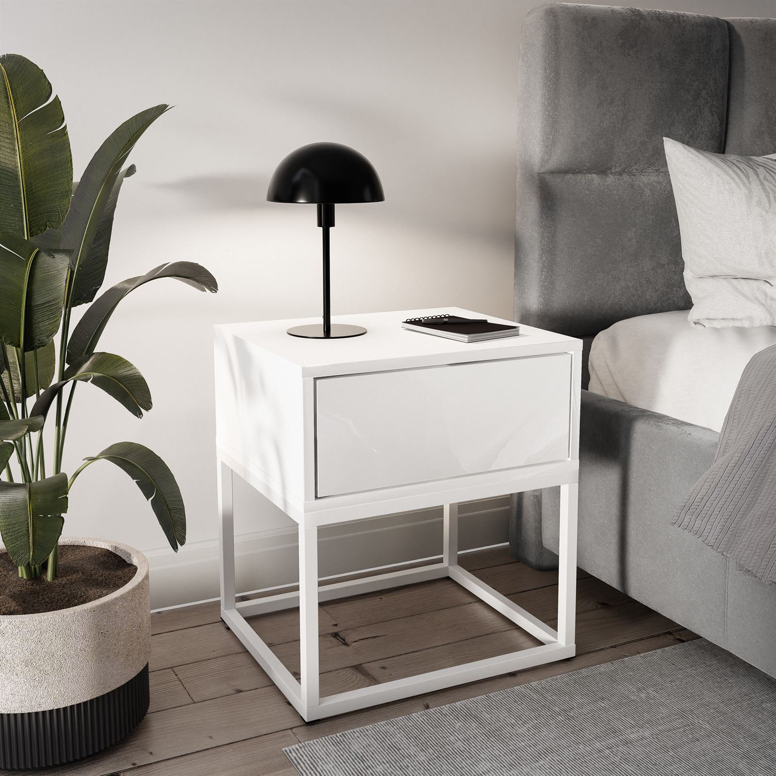 Latitude Run BLANCO LOFT bedside table | Wayfair.co.uk