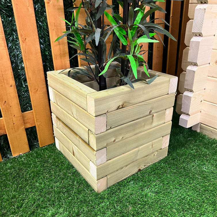 POWERSHEDS Power Square Pressure Treated Square Planter (Set of 2 ...
