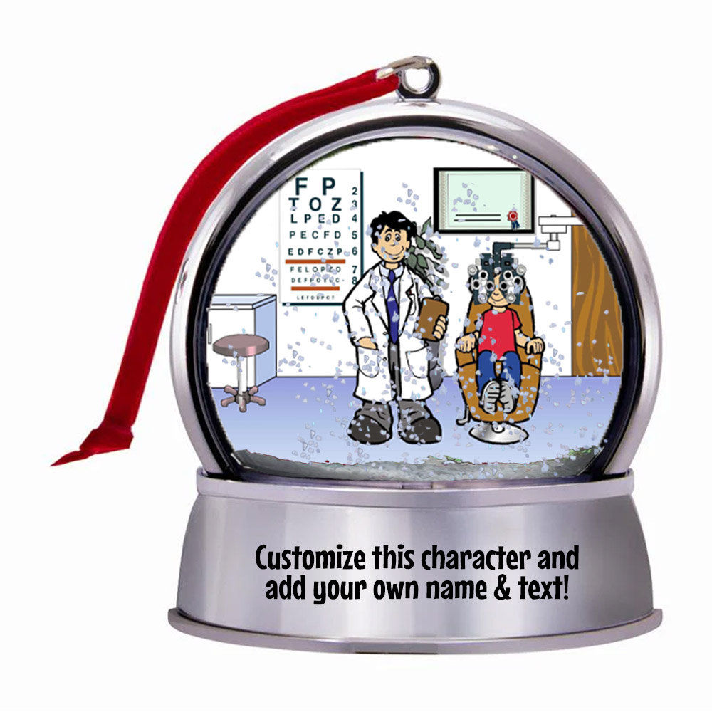 Printed Perfection Personalized Name That Toon Optometrist - Male Snow ...