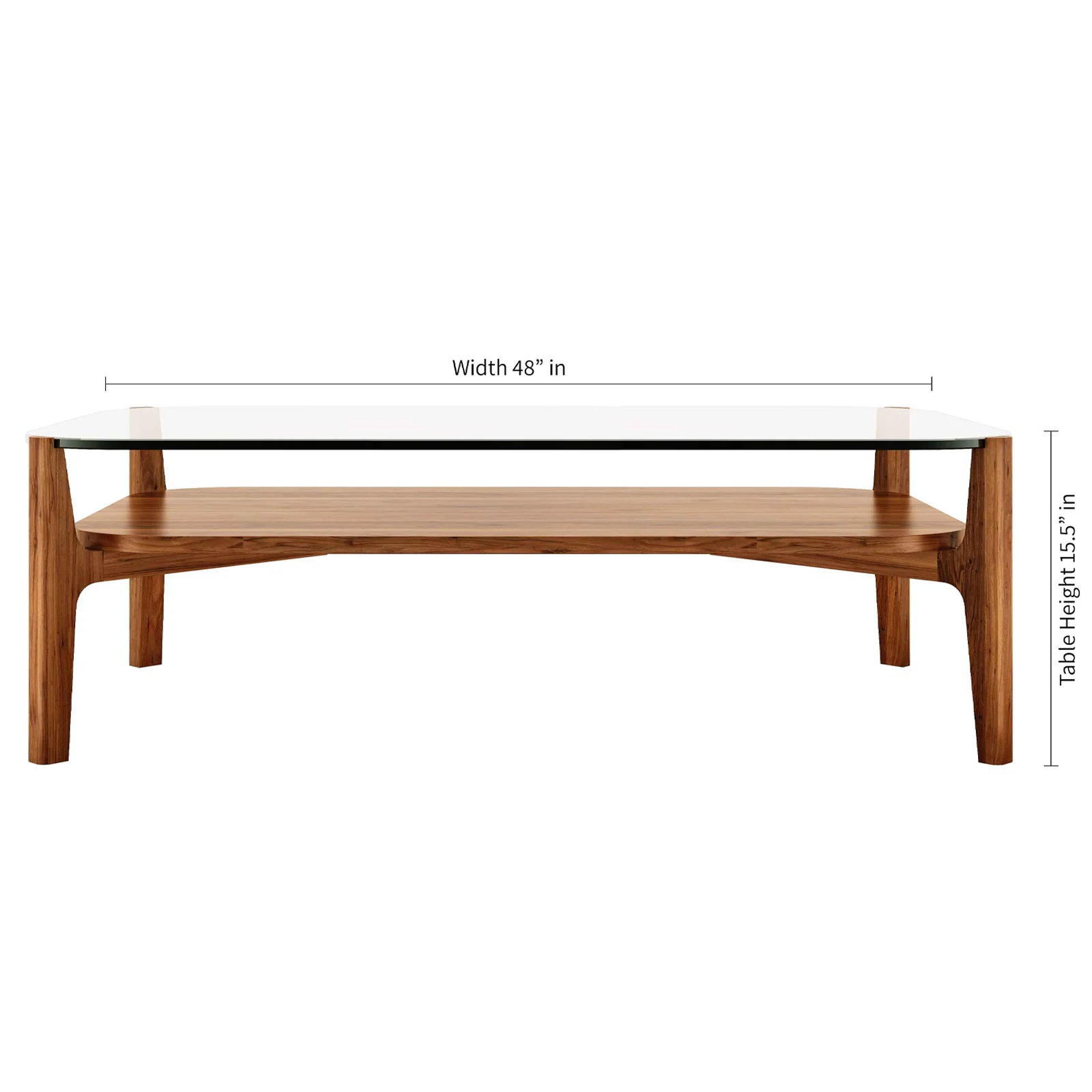 Aron Living Soho Coffee Table - Rectangle, Walnut | Wayfair