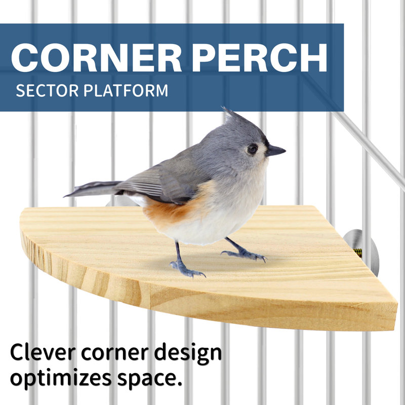 KNUTI Bird Cage Corner Perch Platform | Wayfair