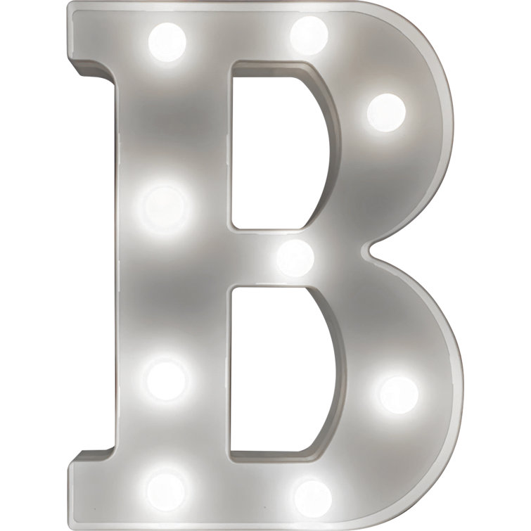 Ebern Designs 3D LED Letter Signs - B | Wayfair.co.uk