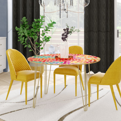 colourful dining table