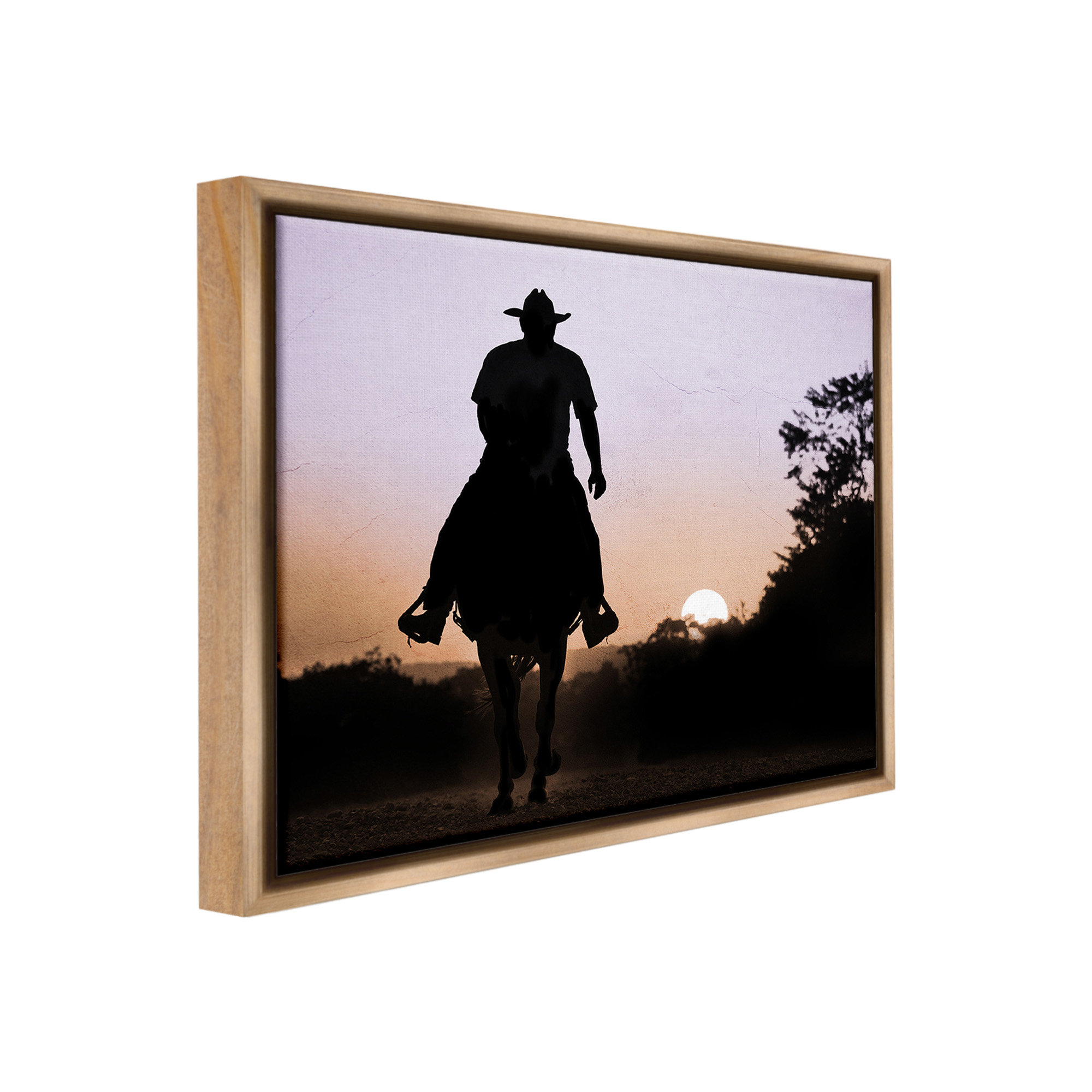 Latitude Run® " Cowboy & Setting Sun Floater Frame " by Marcus Prime on ...