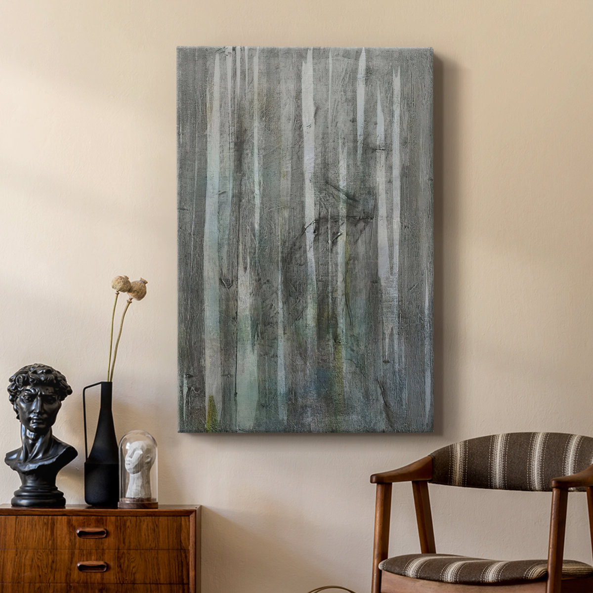 Latitude Run® Birch Forest Abstracts I -Custom Wrapped Gallery Cavas ...