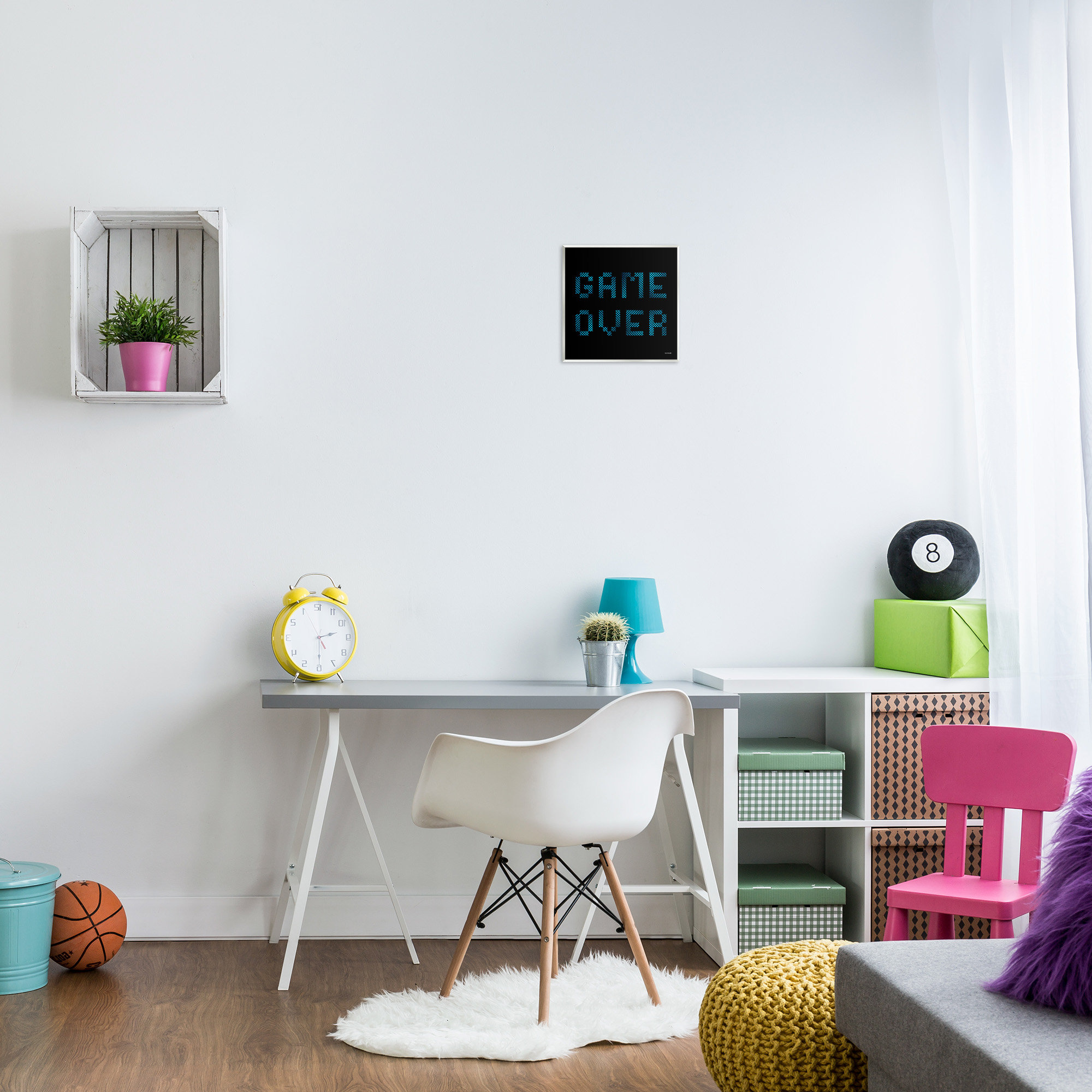 Stupell Industries Game Over Pixel Phrase Wall Plaque Art by Yass ...