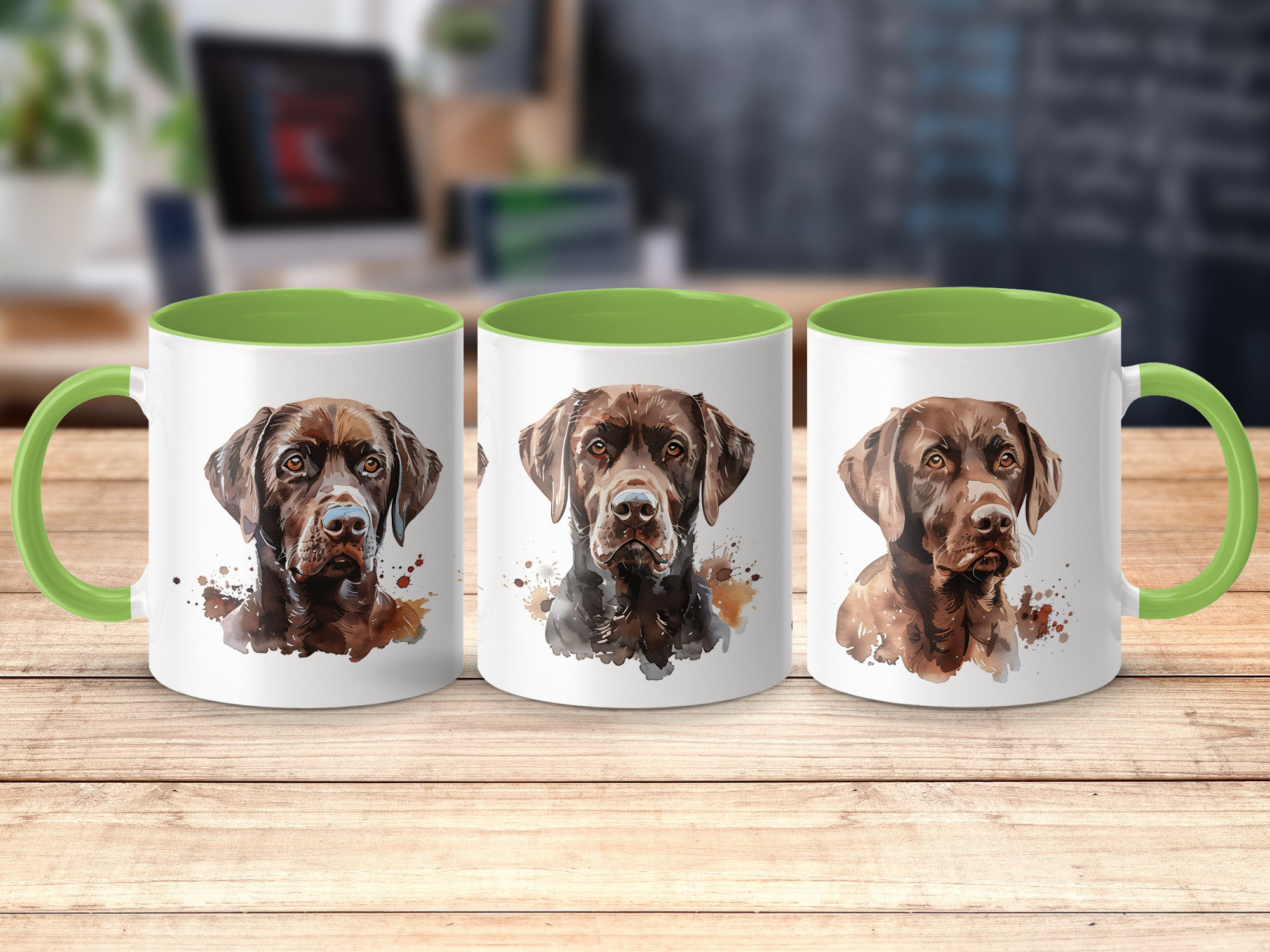 East Urban Home Set of 2 – Watercolor Japanese Chin Art 11oz Coffee Mug ...