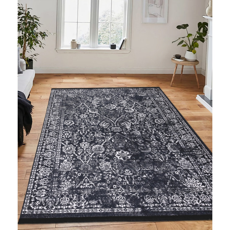 East Urban Home Damask Indoor Rug | Wayfair