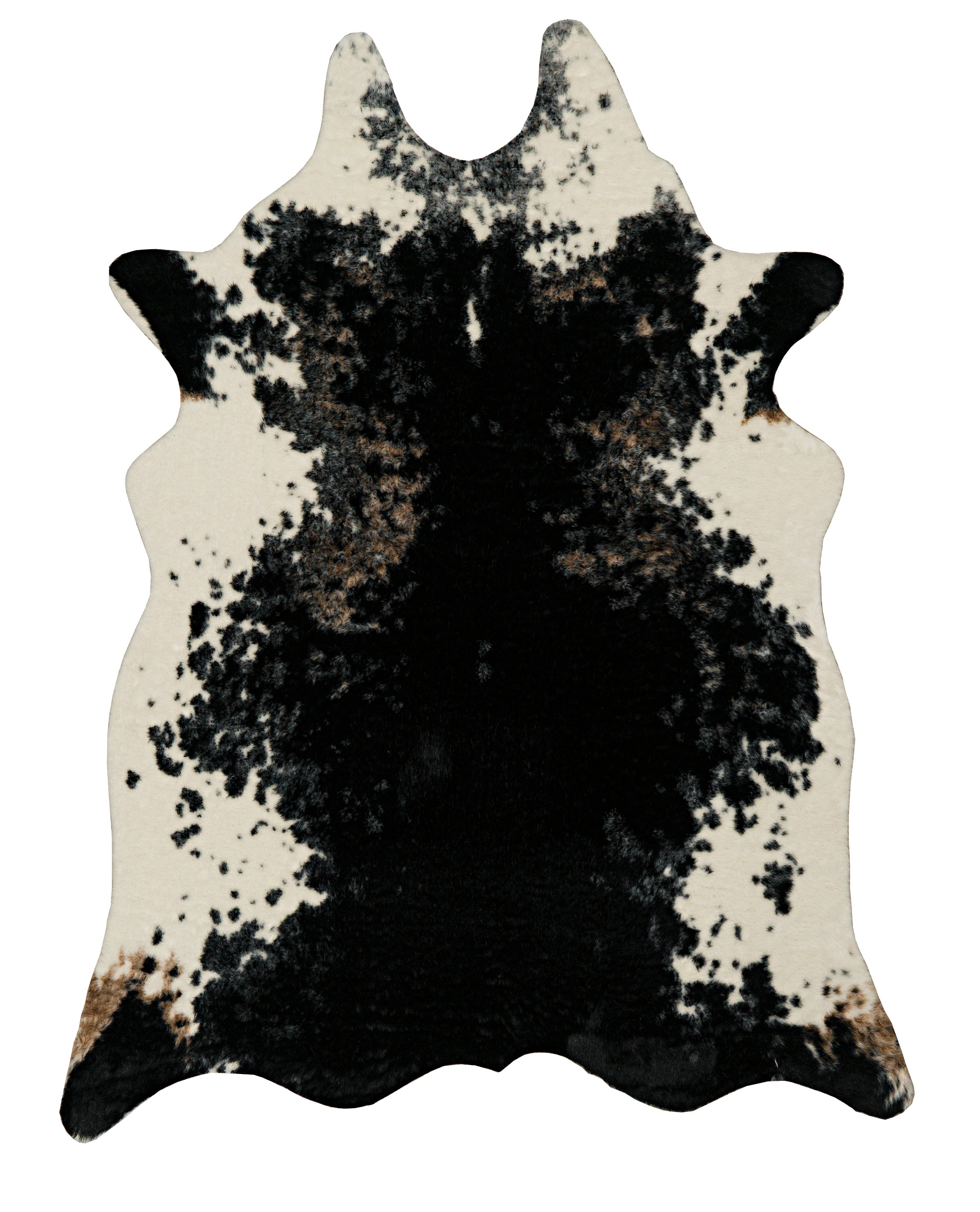 Mercury Row Lilianna Faux Cow Hide Black And White Salt And Pepper ...