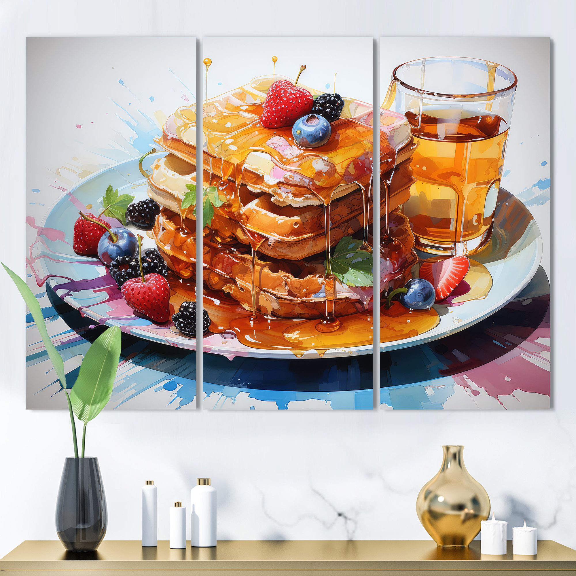 Design Art Waffles and French Toast II - Breakfast Metal Wall Decor Set ...