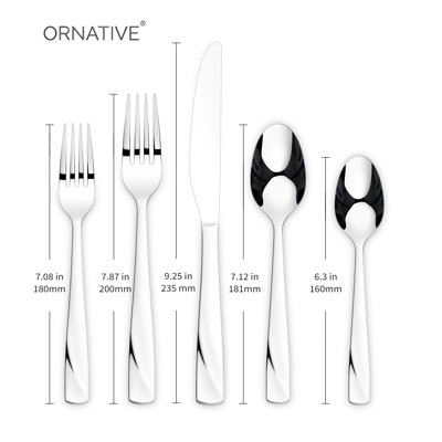 Ornative Flatware Stainless Steel Flatware Set - Service for 8 ...