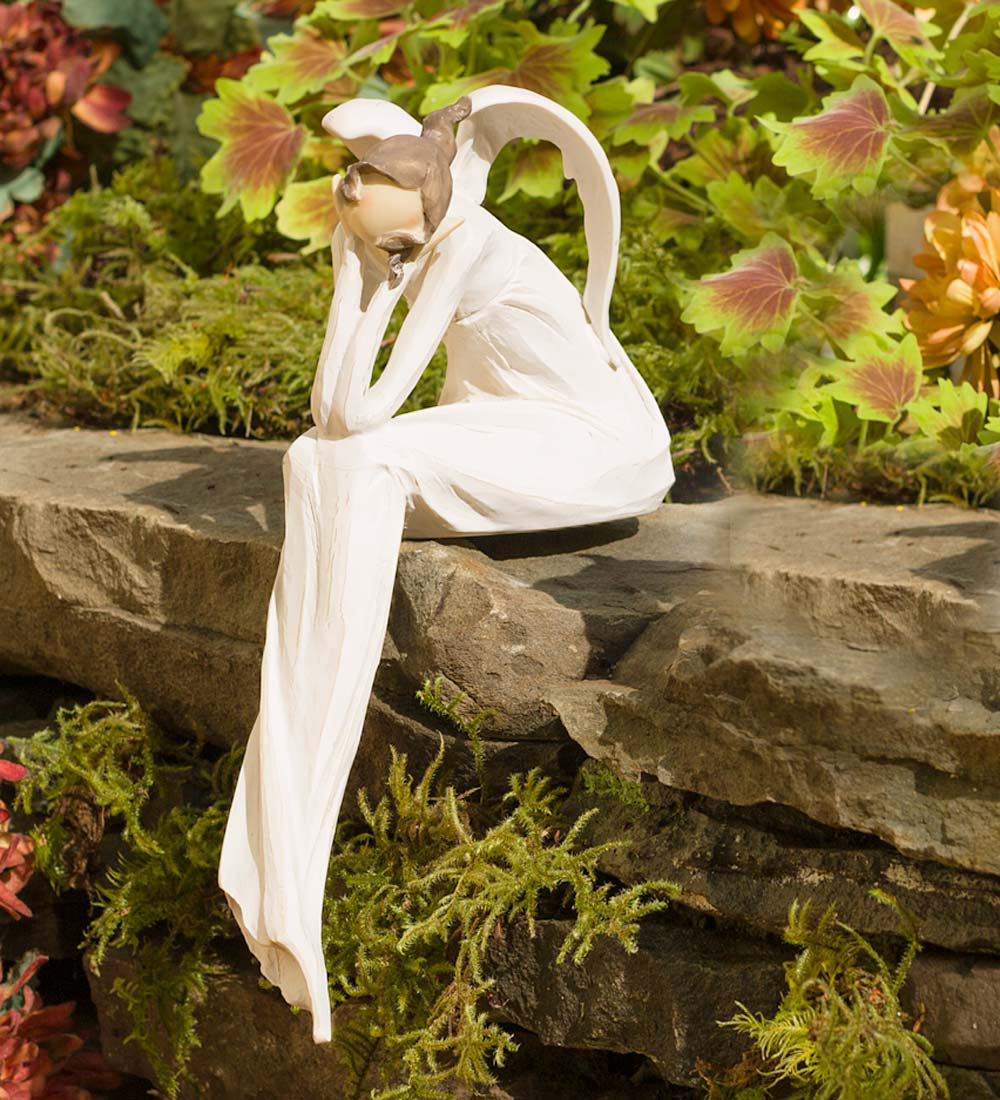 Wind & Weather Thinking Angel Garden Statue & Reviews | Wayfair