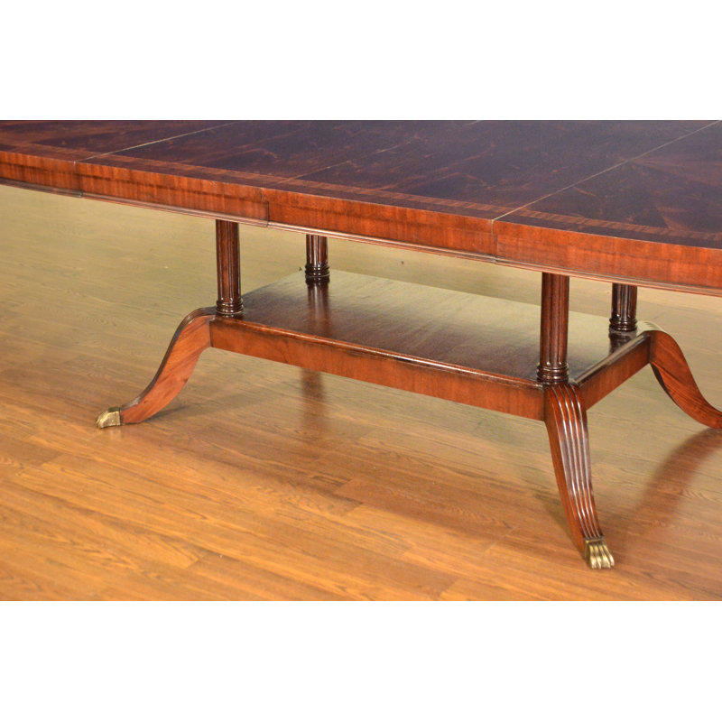 Leighton Hall Furniture Extendable Pedestal Dining Table | Wayfair