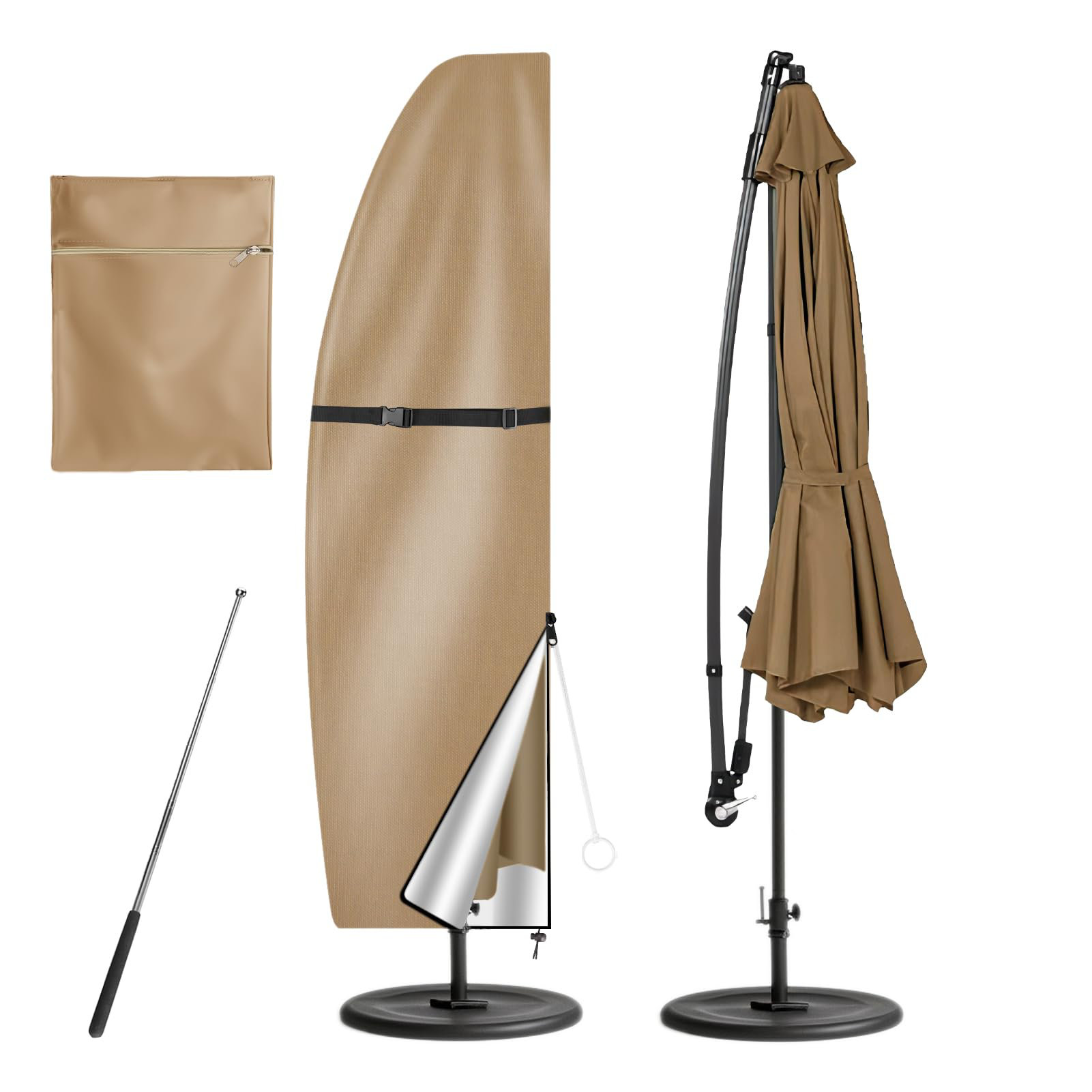 Arlmont & Co. Patio Umbrella Cover Waterproof Outdoor Anti-UV ...