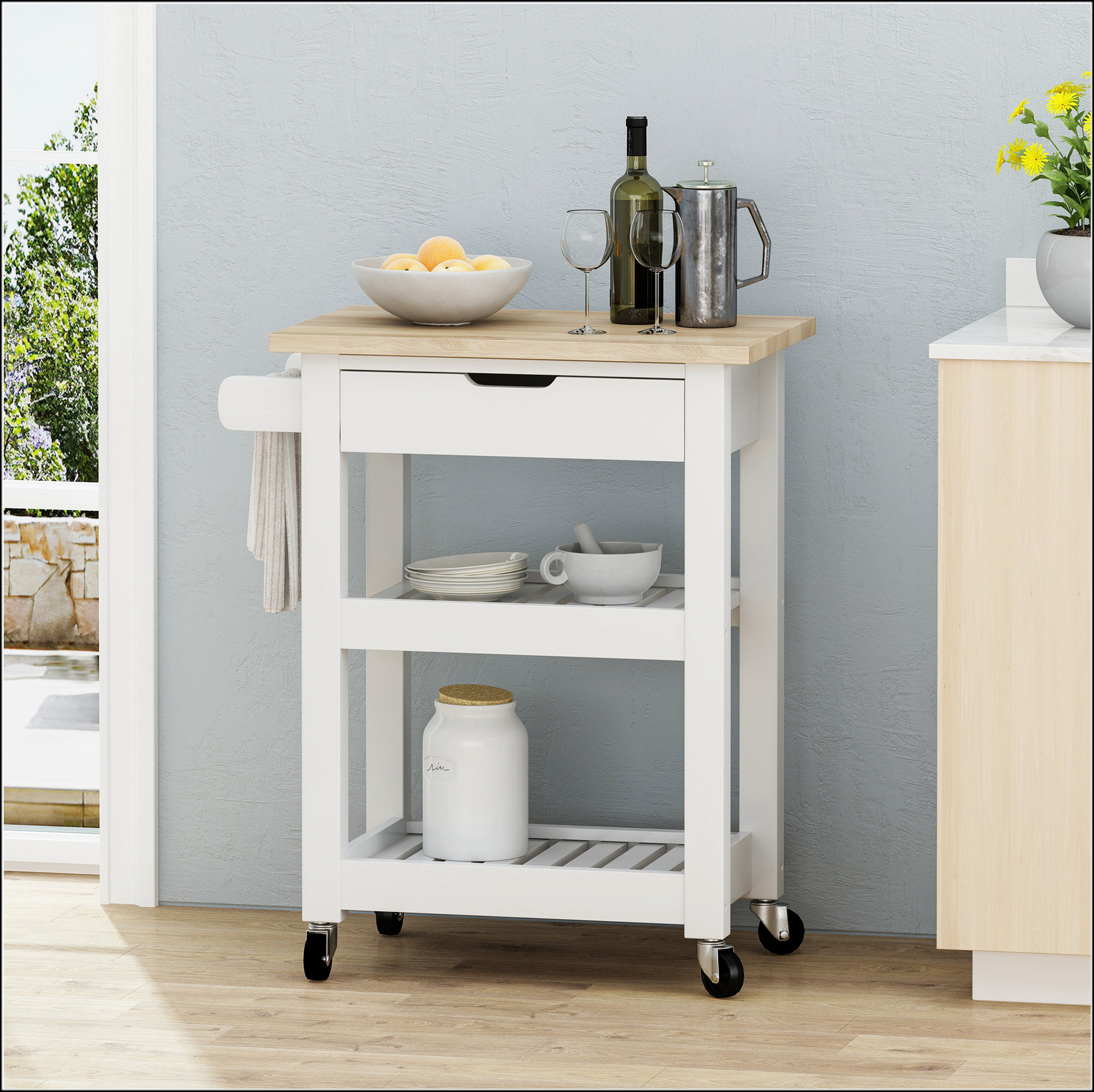 Ebern Designs Versatile Kitchen Cart with Advanced Organization and ...