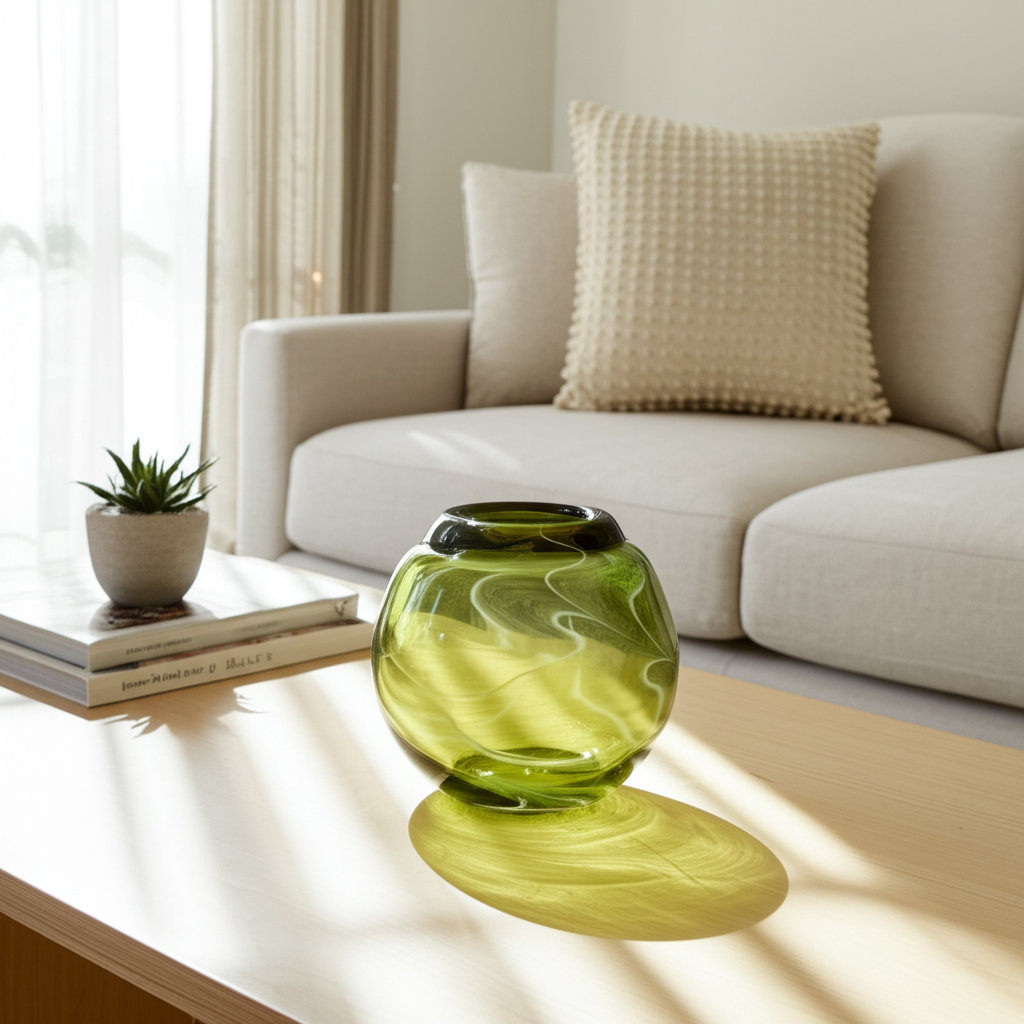 Ivy Bronx Irline Glass Vase Modern Decorative Sleek Glass Accent ...