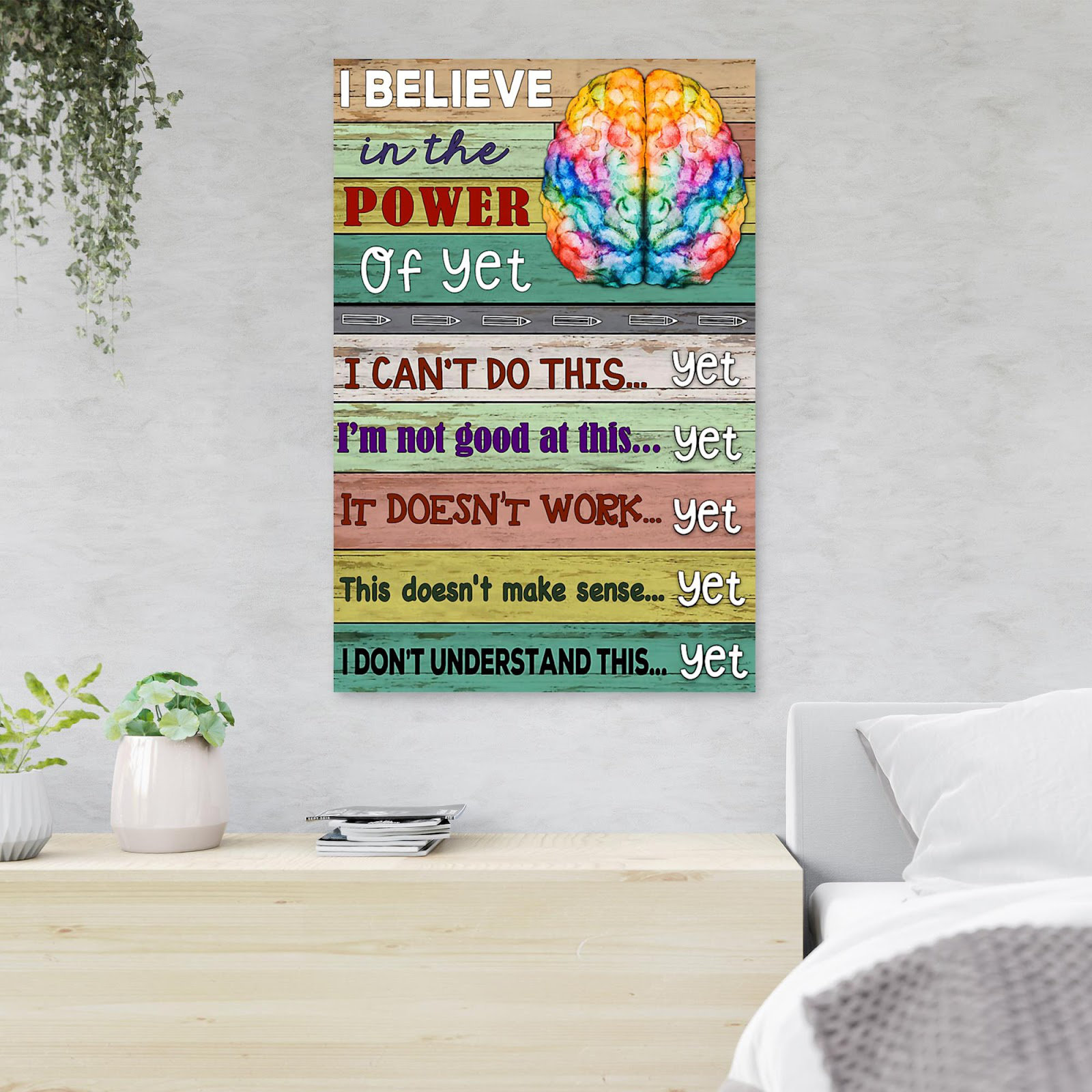 Trinx Colorful Brain - I Believe In The Power Of Yet - 1 Piece ...