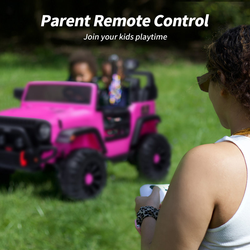 Outfunny 24 Volt Ride on Toys for Big Kids, 4WD 2 Seater Kids Electric ...