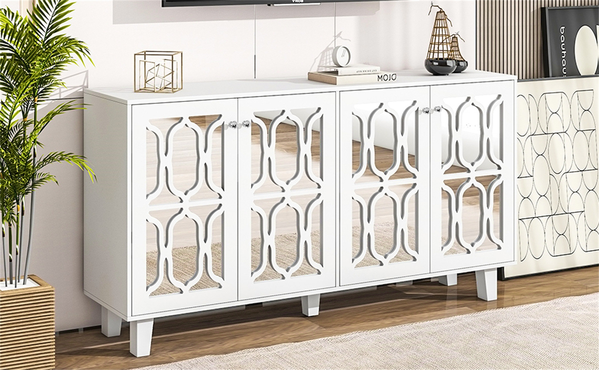 Red Barrel Studio® ON-TREND Buffet Cabinet With Adjustable Shelves ...