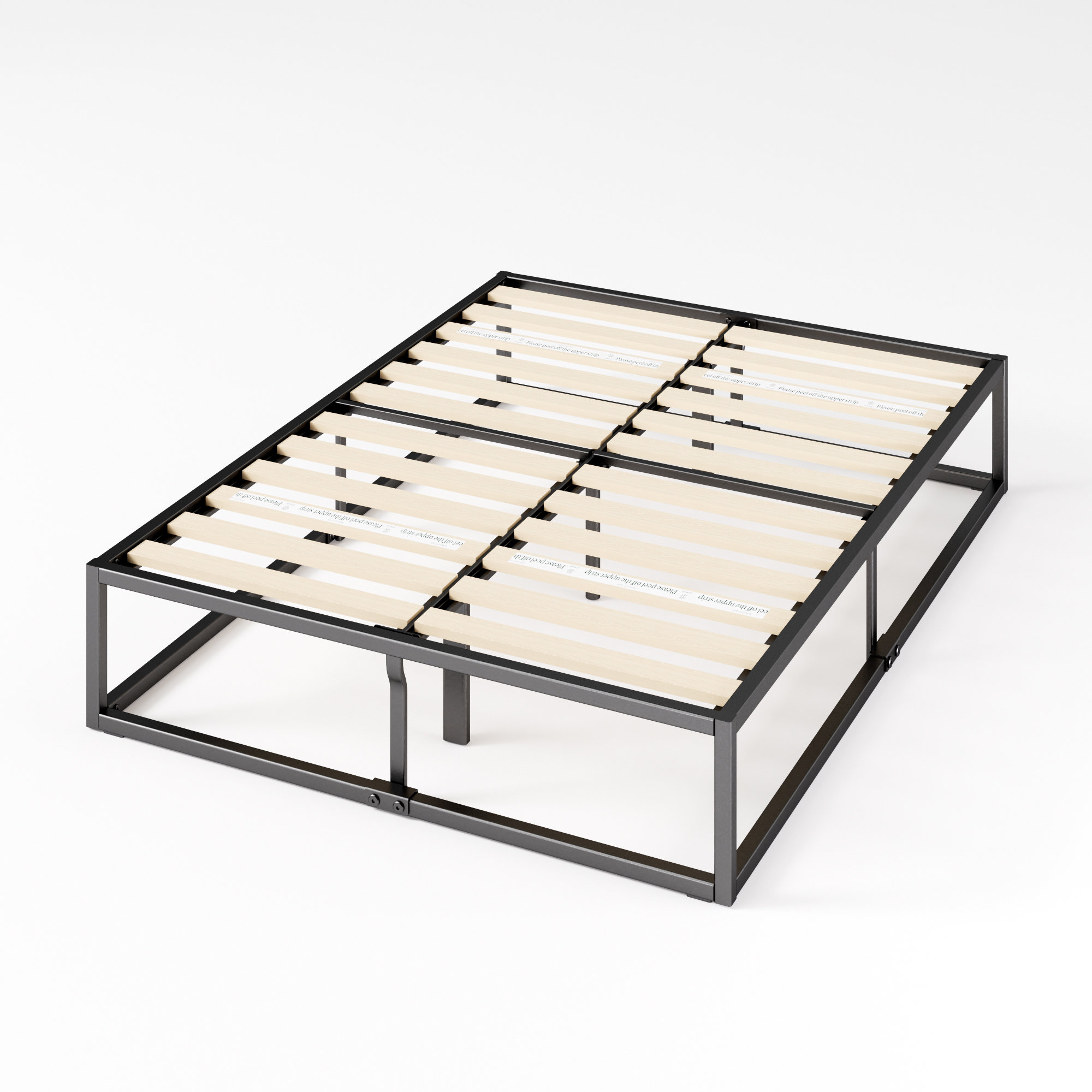 Hashtag Home Dekker Metal Platform Bed with Wooden slat support 35cm ...